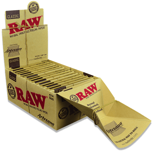 RAW ARTESANO 1&1/4 SIZE CLASSIC ROLLING PAPERS 15/BOX – Roanoke Wholesale