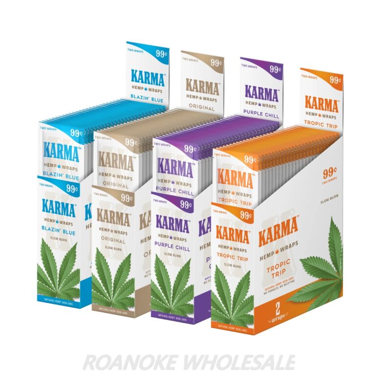 KARMA HEMP WRAPS 25/2 PACKS (2 FOR $0.99) - Roanoke Wholesale