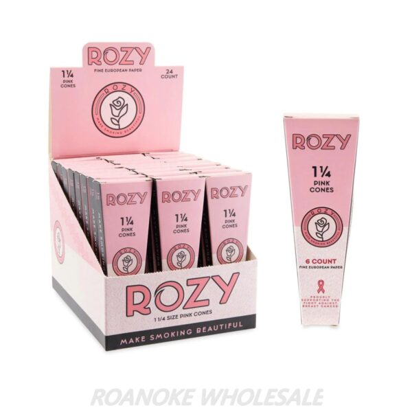 ROZY CONE PINK 1 1/4 SIZE 6PACK – 24PCS – Roanoke Wholesale