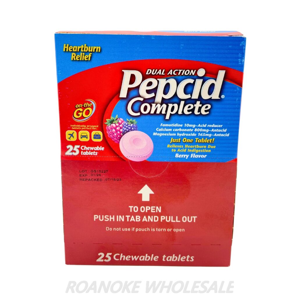 PEPCID COMPLETE CHEWABLE TABLETS 25PCS - Roanoke Wholesale