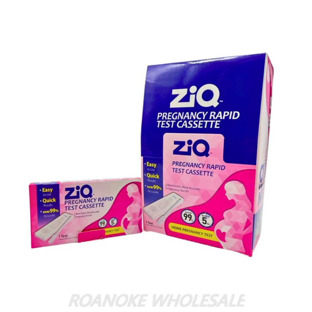 ZIQ PREGNANCY RAPID TEST CASSETTE 12PCS - Roanoke Wholesale