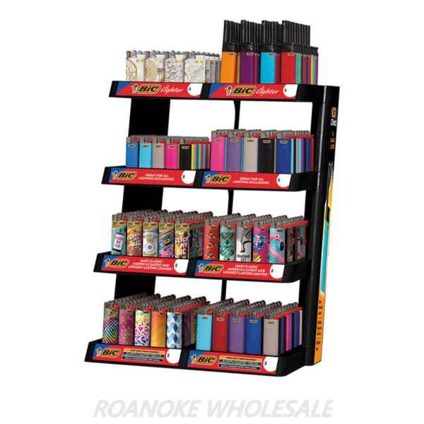 BIC LIGHTER 8-TIER STORE DISPLAY 414PCS – Roanoke Wholesale