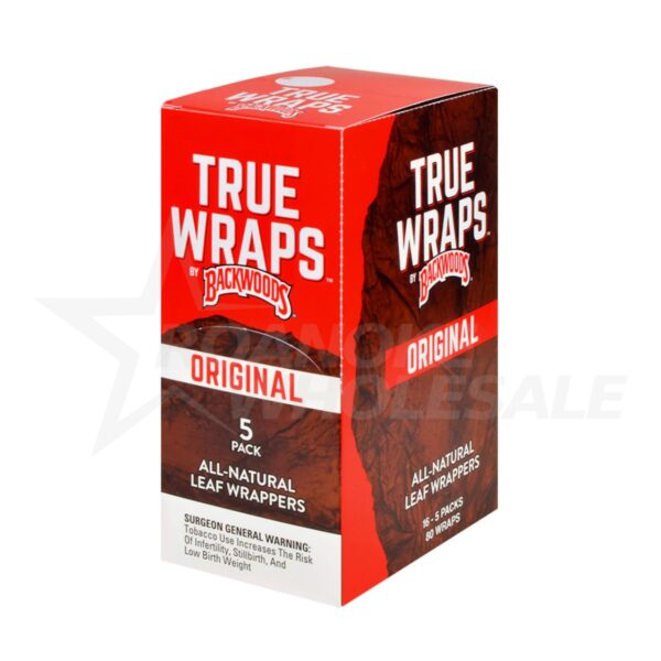 BACKWOODS TRUE WRAPS 15/5 PACKS – Roanoke Wholesale
