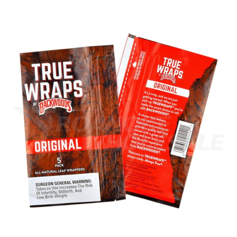 BACKWOODS TRUE WRAPS 16/5 PACKS - Roanoke Wholesale