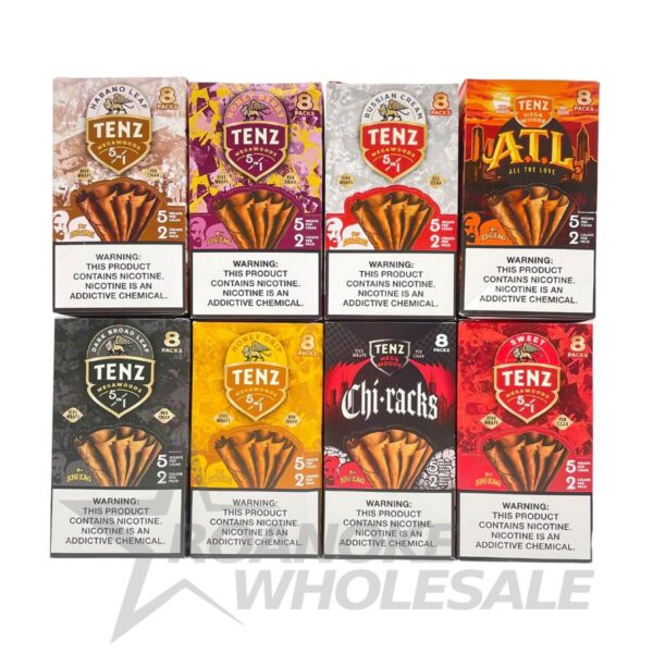 ZIG ZAG TENZ MEGAWOODS 5 WRAPS PER CIGAR 8/2 PACKS – Roanoke Wholesale