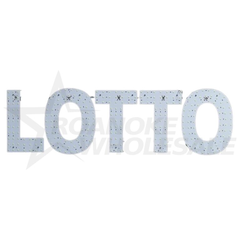 LOTTO LED SIGN 80X25.5 CM WHITE/GREEN - Roanoke Wholesale